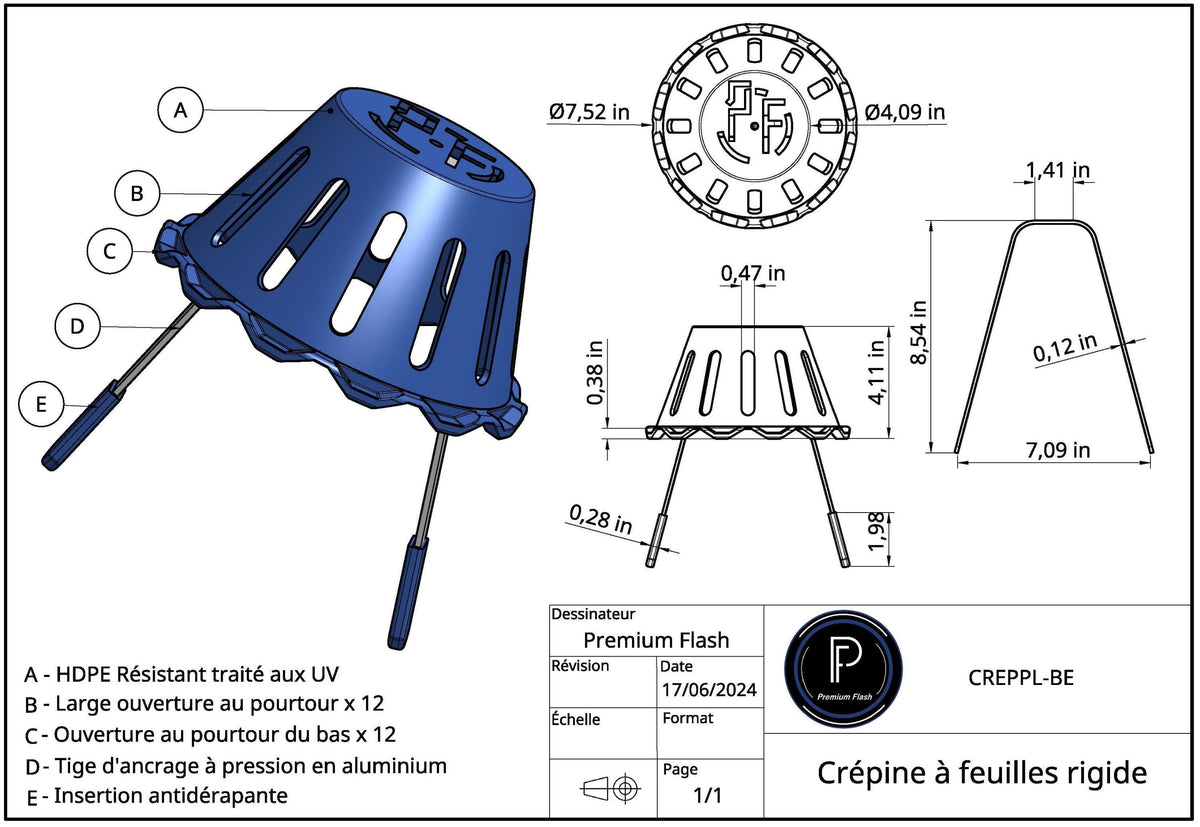 Crépine À Feuille Rigide – Premium Flash