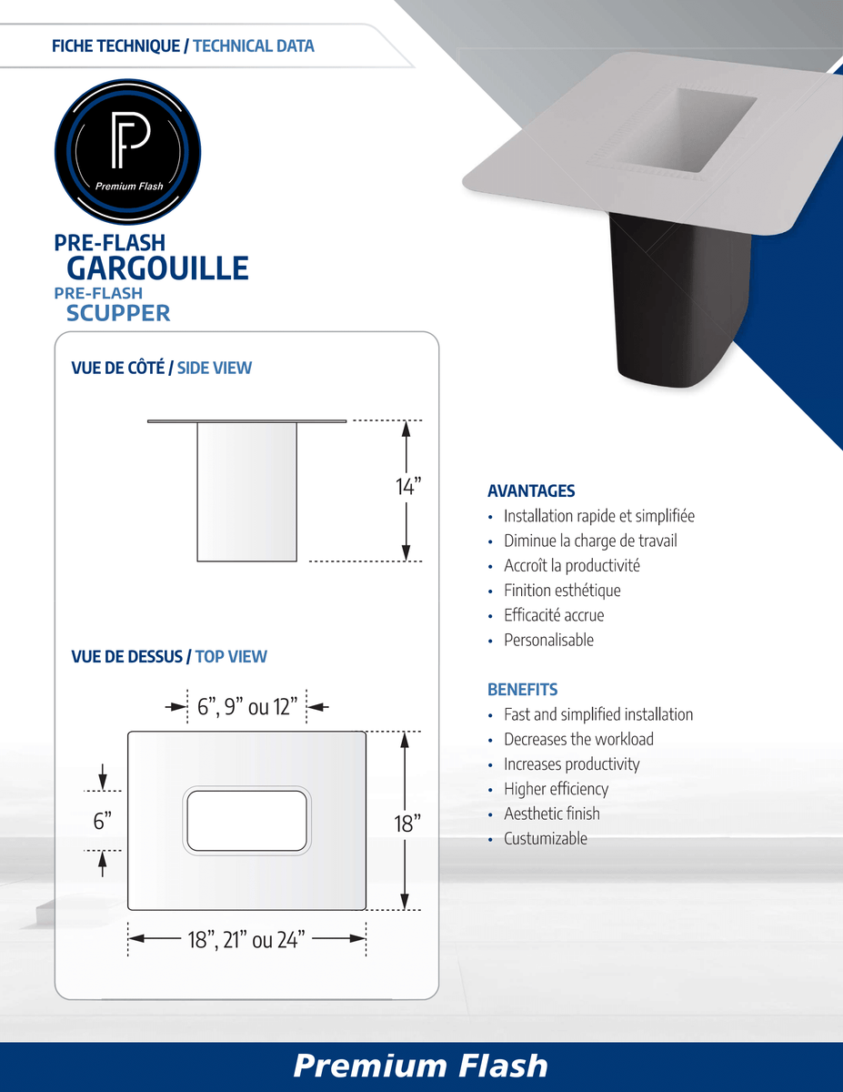 TPO - Pre-Flash™ Scupper – Premium Flash